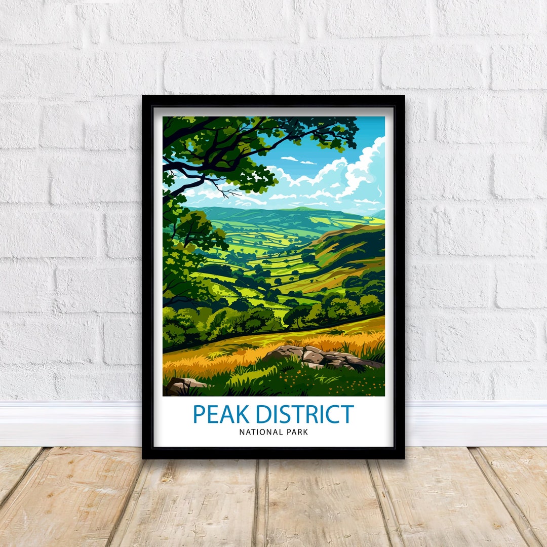 Peak District Travel Print Peak District Wall Art Peak District Home ...
