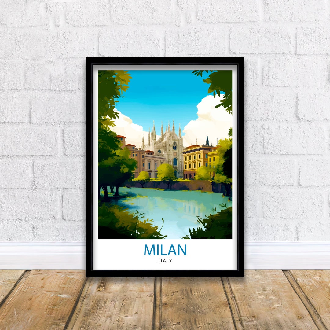 Milan Italy Travel Print Milan Wall Decor Milan Poster Italy Travel ...