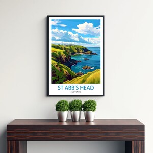 St Abbs Head Scotland Travel Print Wall Decor Wall Art St Abbs Head ...