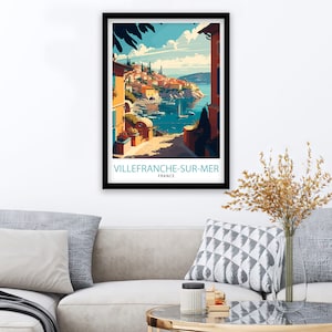 Villefranche-sur-mer Travel Print Villefranche-sur-mer Wall Art Villefranche-sur-mer Poster ...