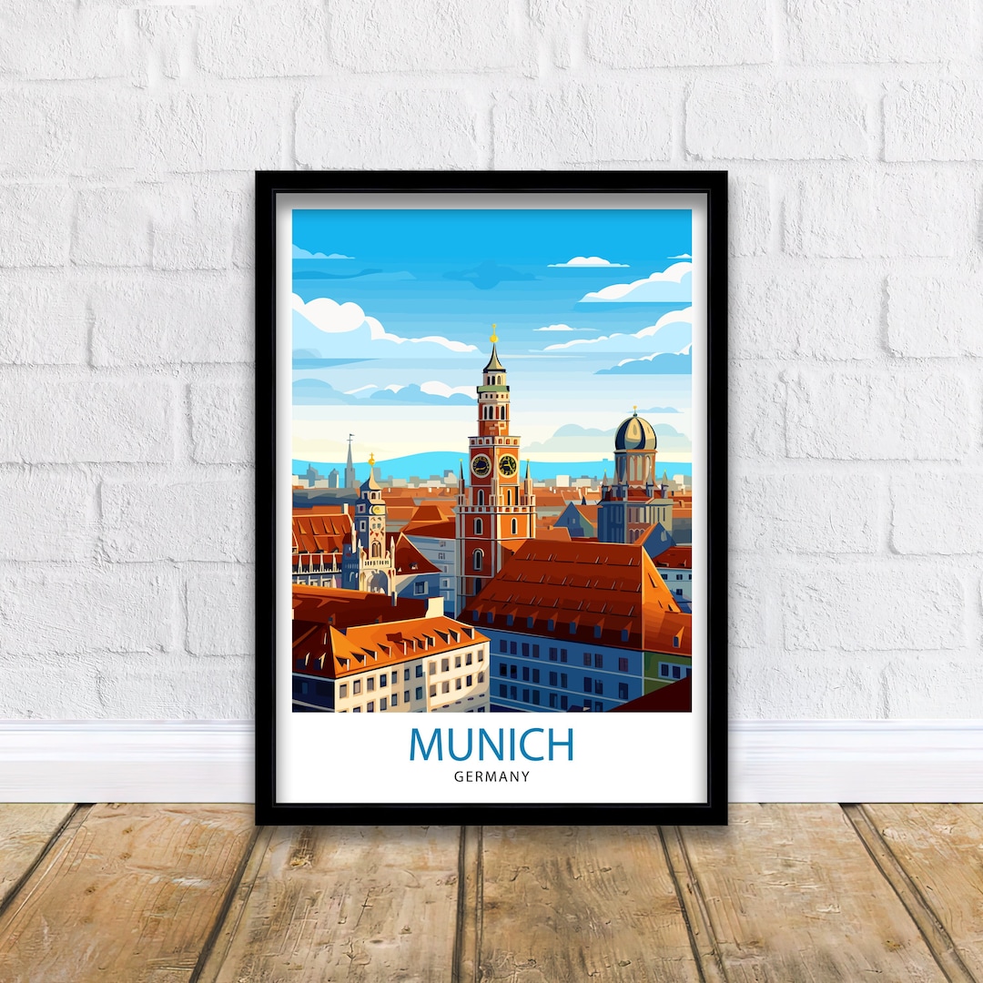 Munich Germany Travel Print Munich Wall Decor Munich Poster Germany ...