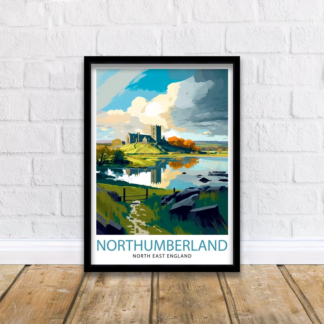 Northumberland Travel Print Northumberland Wall Art Northumberland ...
