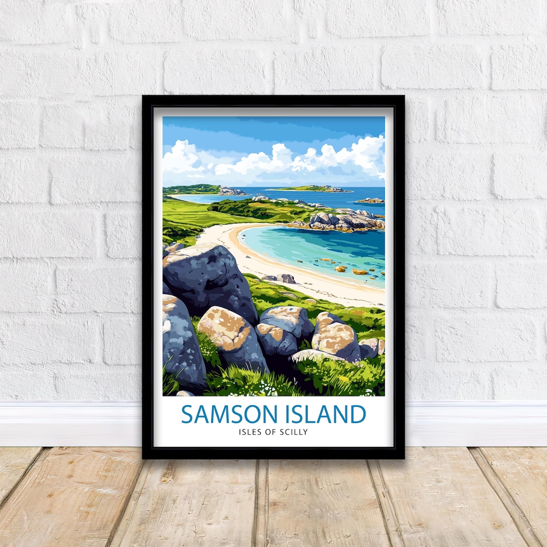 Samson Isles of Scilly Travel Poster Wall Decor Wall Art Samson Island ...