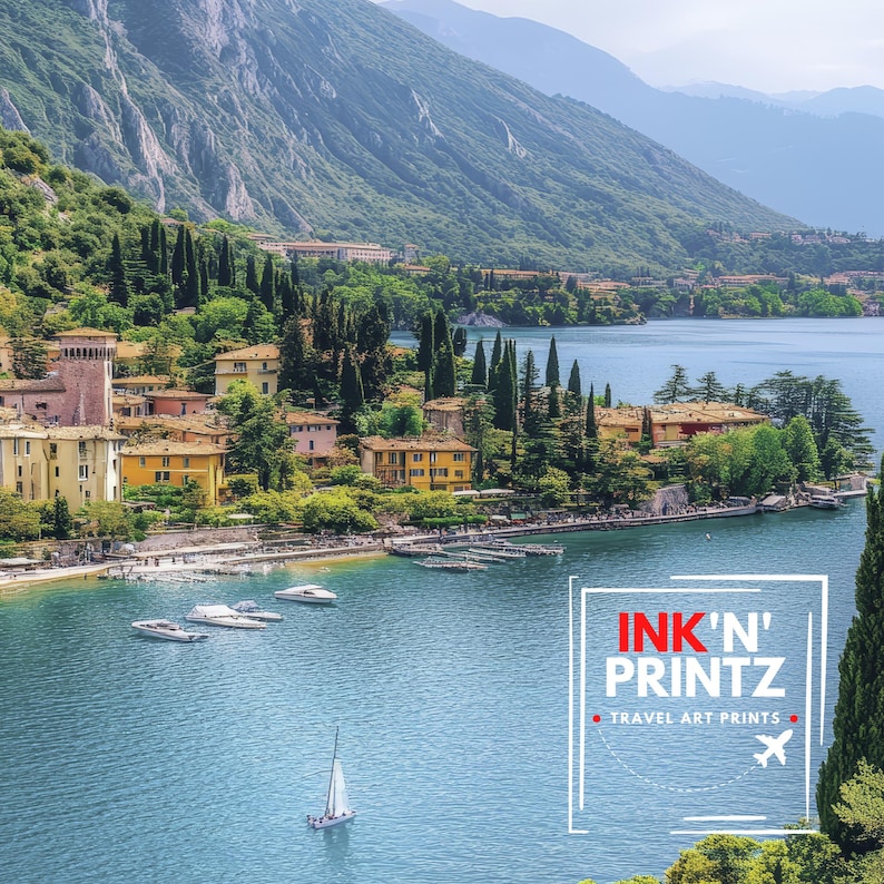 Lake Garda Italy Travel Print Wall Decor Wall Art Lake Garda Wall ...