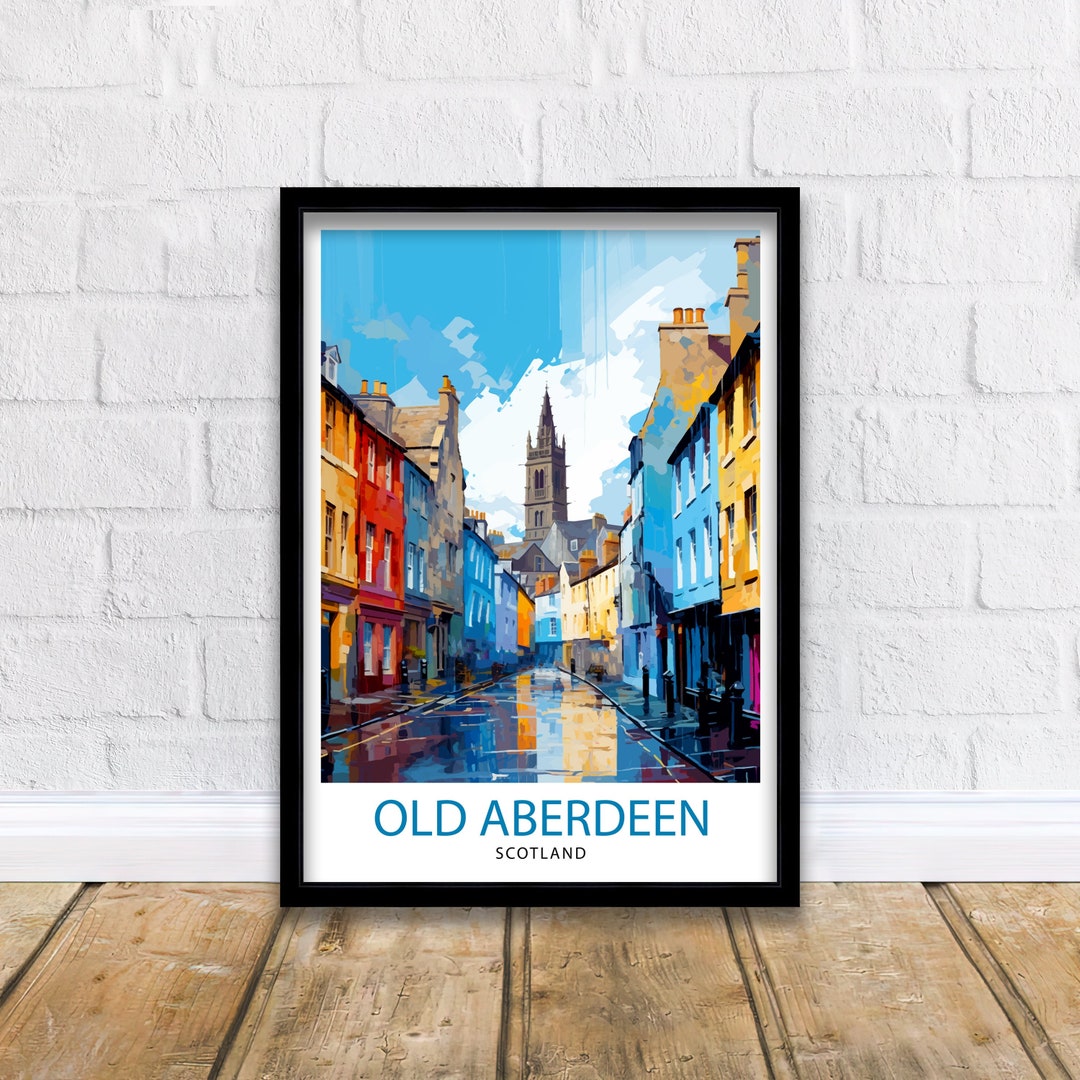 Old Aberdeen Scotland Travel Print Old Aberdeen Wall Decor Old Aberdeen ...