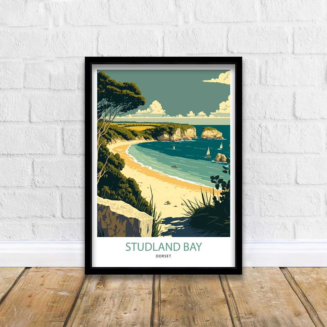 Studland Bay Travel Print | Dorset | Dorset Coast | Studland | Beach ...