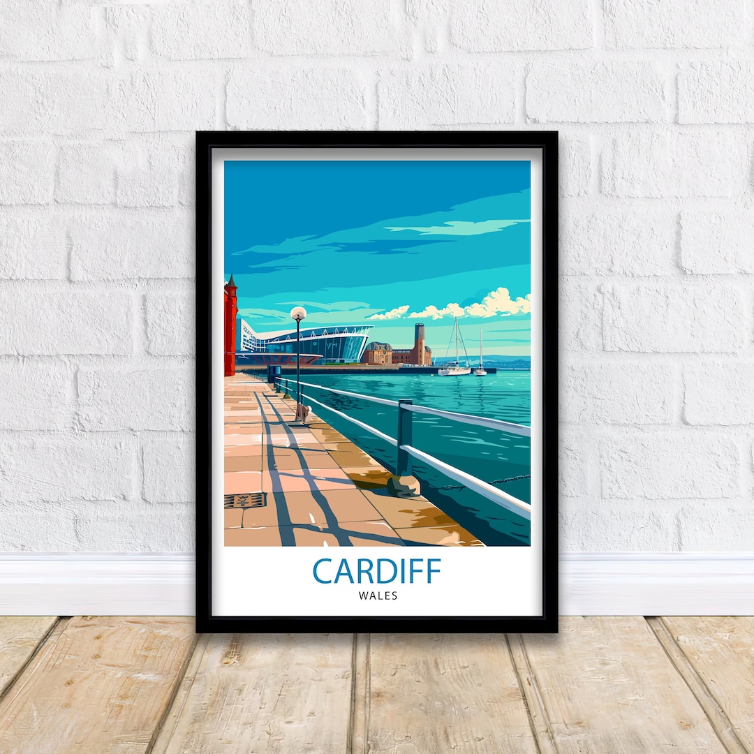 Cardiff Travel Print | Cardiff Poster| Cardiff Wall Art| Travel Poster ...