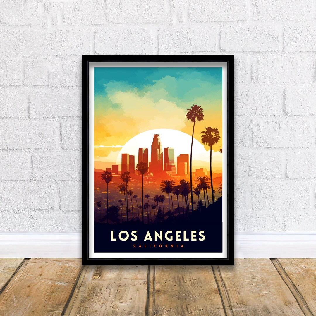 Los Angeles Travel Print| LA Wall Decor California Home Living Decor LA ...