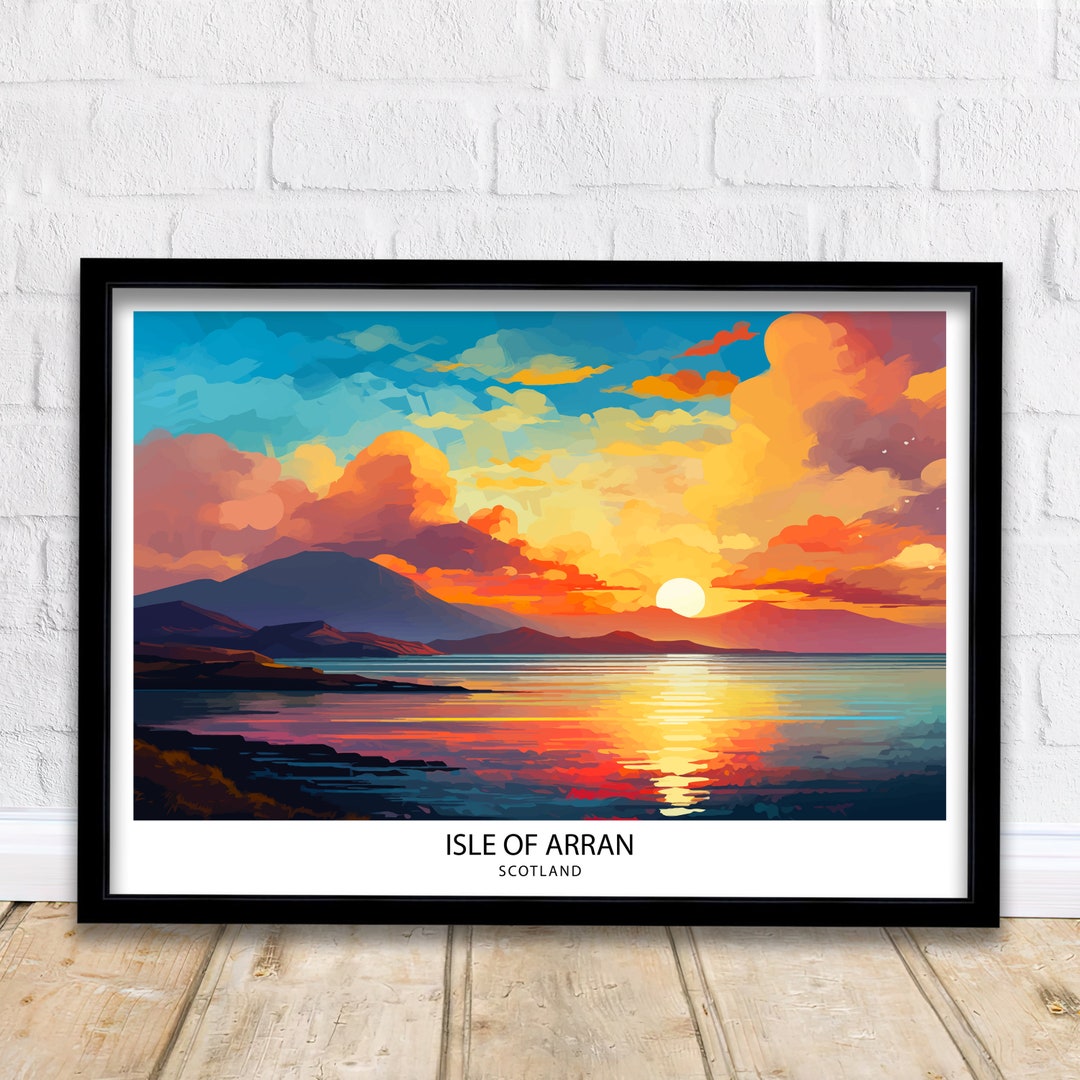 Isle of Arran Scotland Travel Print Arran Wall Decor Arran Home Living ...