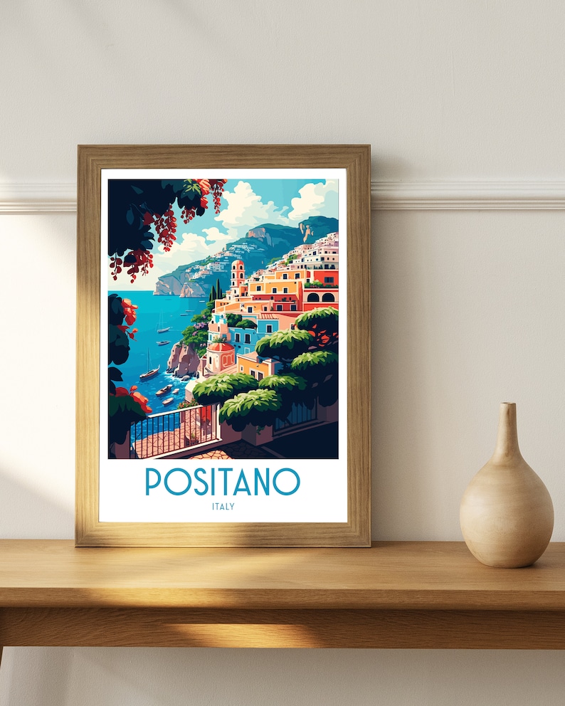 Positano Italy Travel Print Positano Wall Decor Positano Poster Italy ...