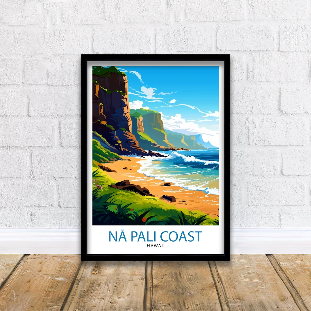 Na Pali Coast Travel Print Na Pali Coast Wall Decor Na Pali Coast ...