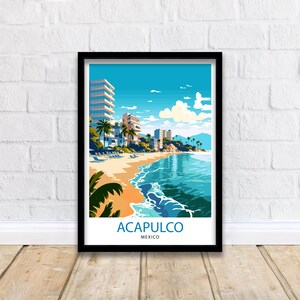 Acapulco Mexico Travel Print Acapulco Wall Decor Acapulco Home Living ...