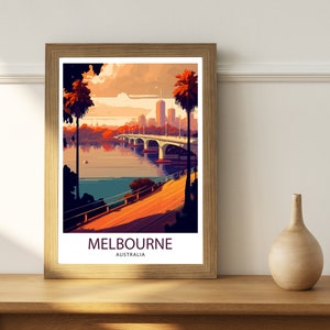 Melbourne Australia Travel Print Melbourne Wall Art Melbourne Decor ...