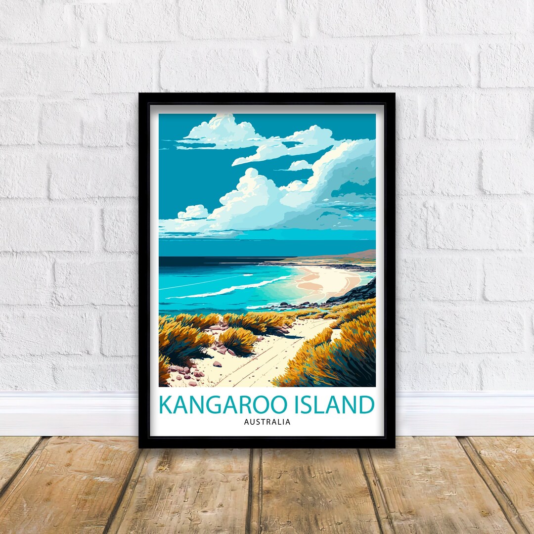 Kangaroo Island Australia Travel Print Kangaroo Island Wall Decor ...
