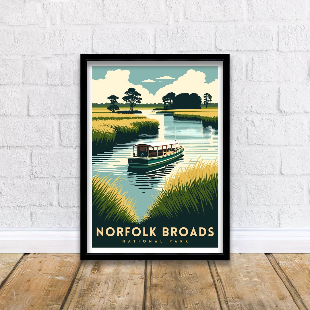 Norfolk Broads Travel Print | Norfolk Broads Print | Norfolk | Travel ...
