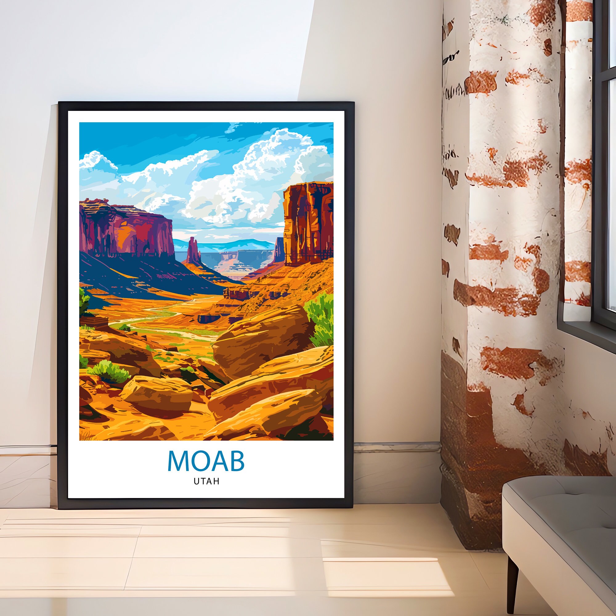 Moab Utah Travel Print Wall Decor Wall Art Moab Wall Hanging Home Décor ...