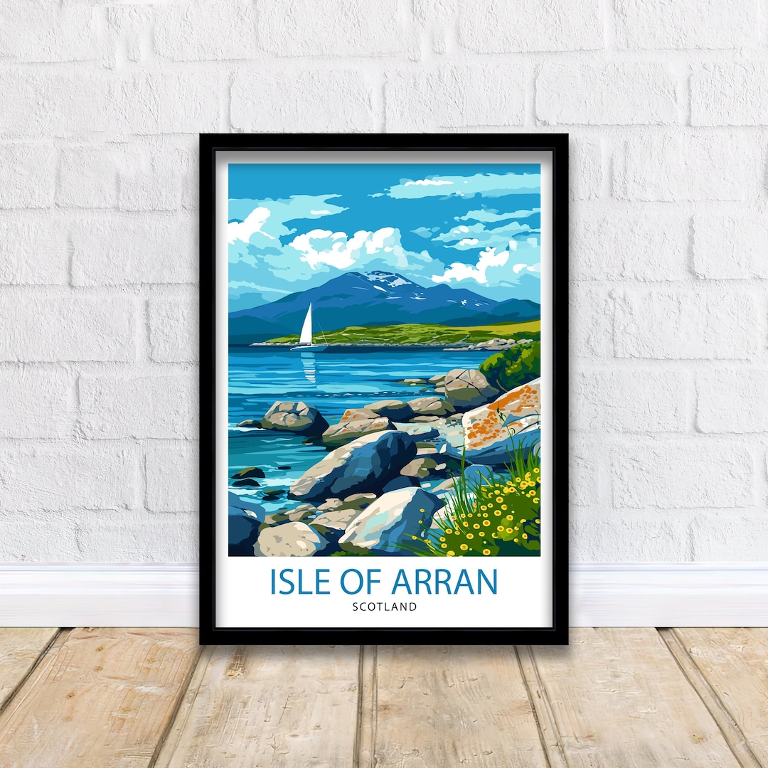 Isle of Arran Scotland Travel Print Arran Wall Decor Arran Home Living ...