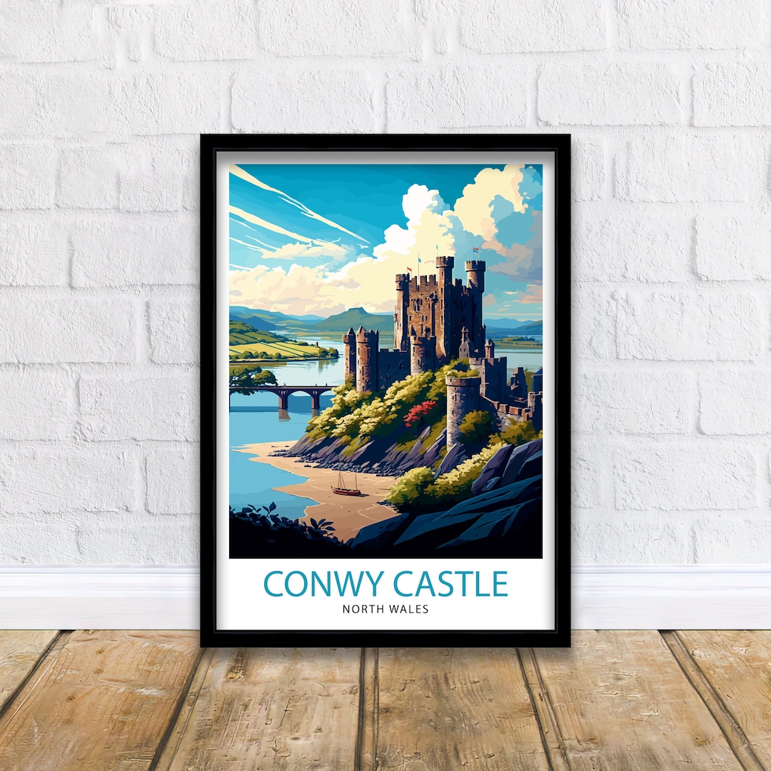 Conwy Castle Travel Print Conwy Castle Wall Art Conwy Castle Poster ...
