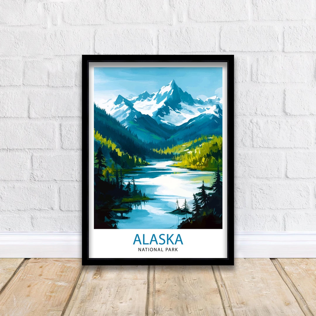Alaska National Park Travel Print Wall Decor Wall Art Alaska Landscape ...