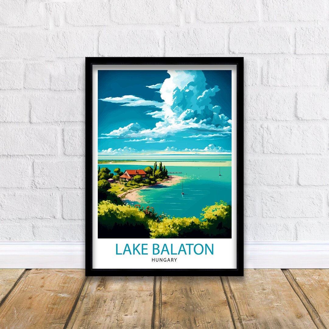 Lake Balaton Hungary Travel Print Wall Decor, Home Living Decor Hungary ...