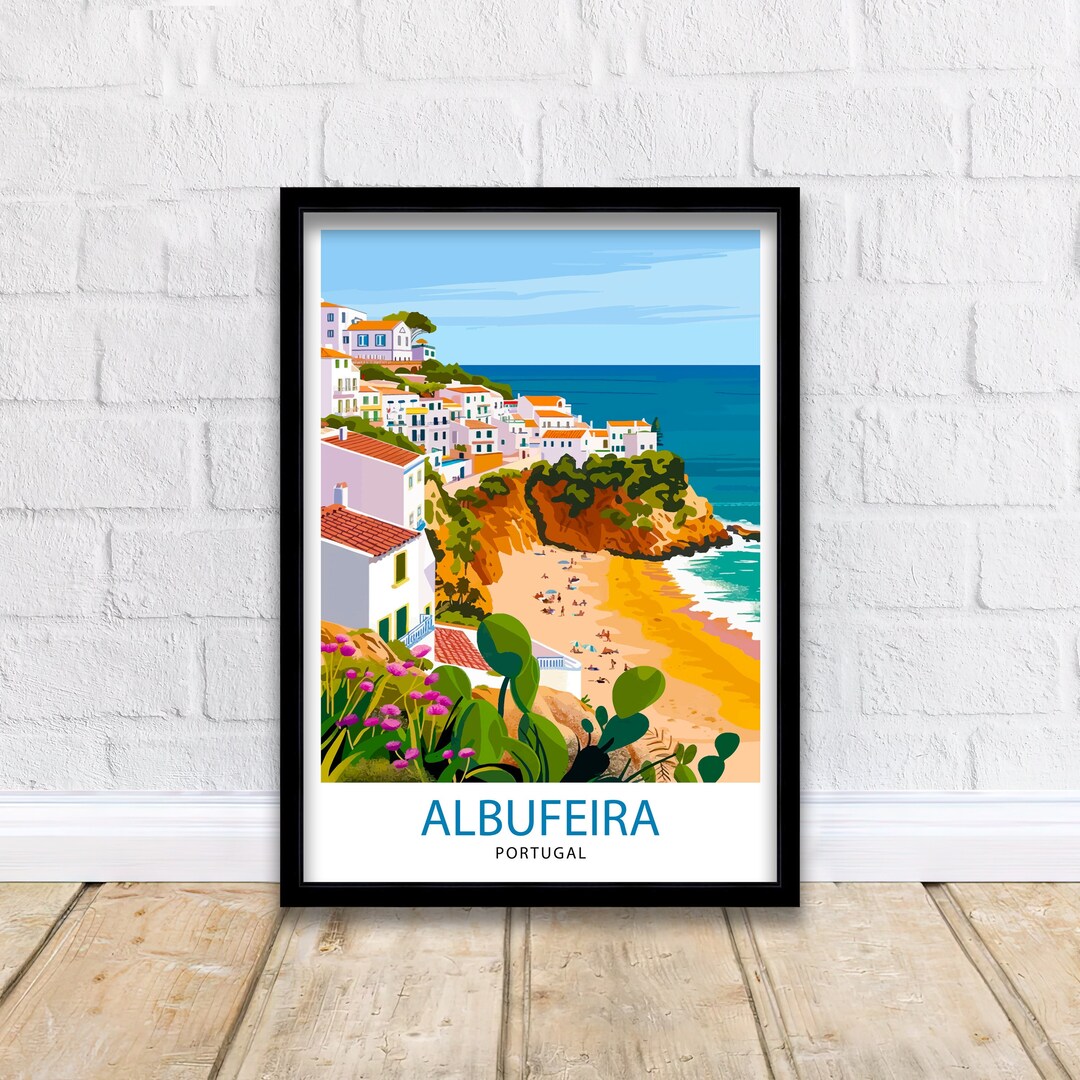 Albufeira Portugal Travel Print Wall Decor Wall Art Albufeira Wall ...