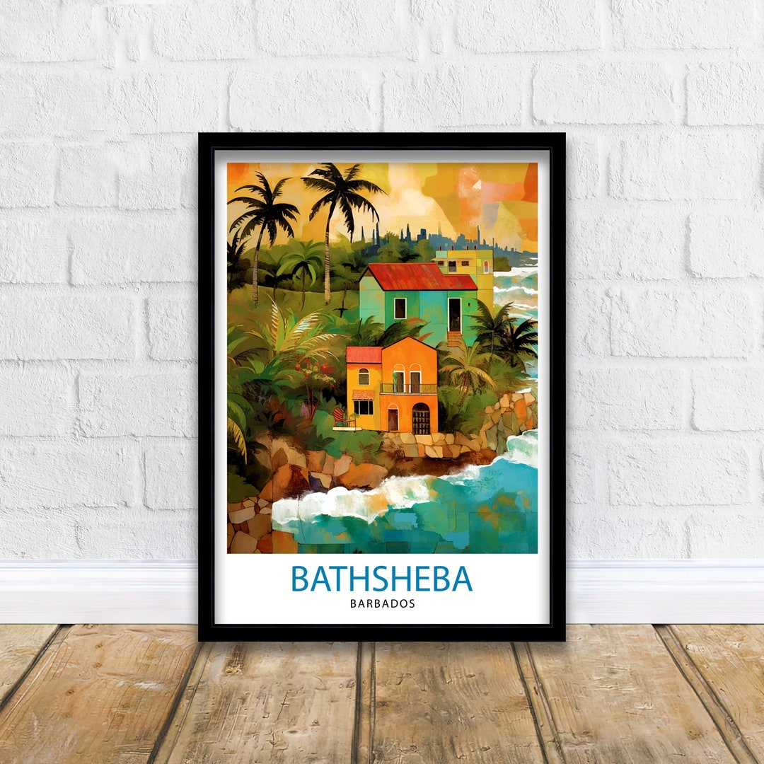Bathsheba Barbados Travel Print Bathsheba Wall Decor Bathsheba Poster ...