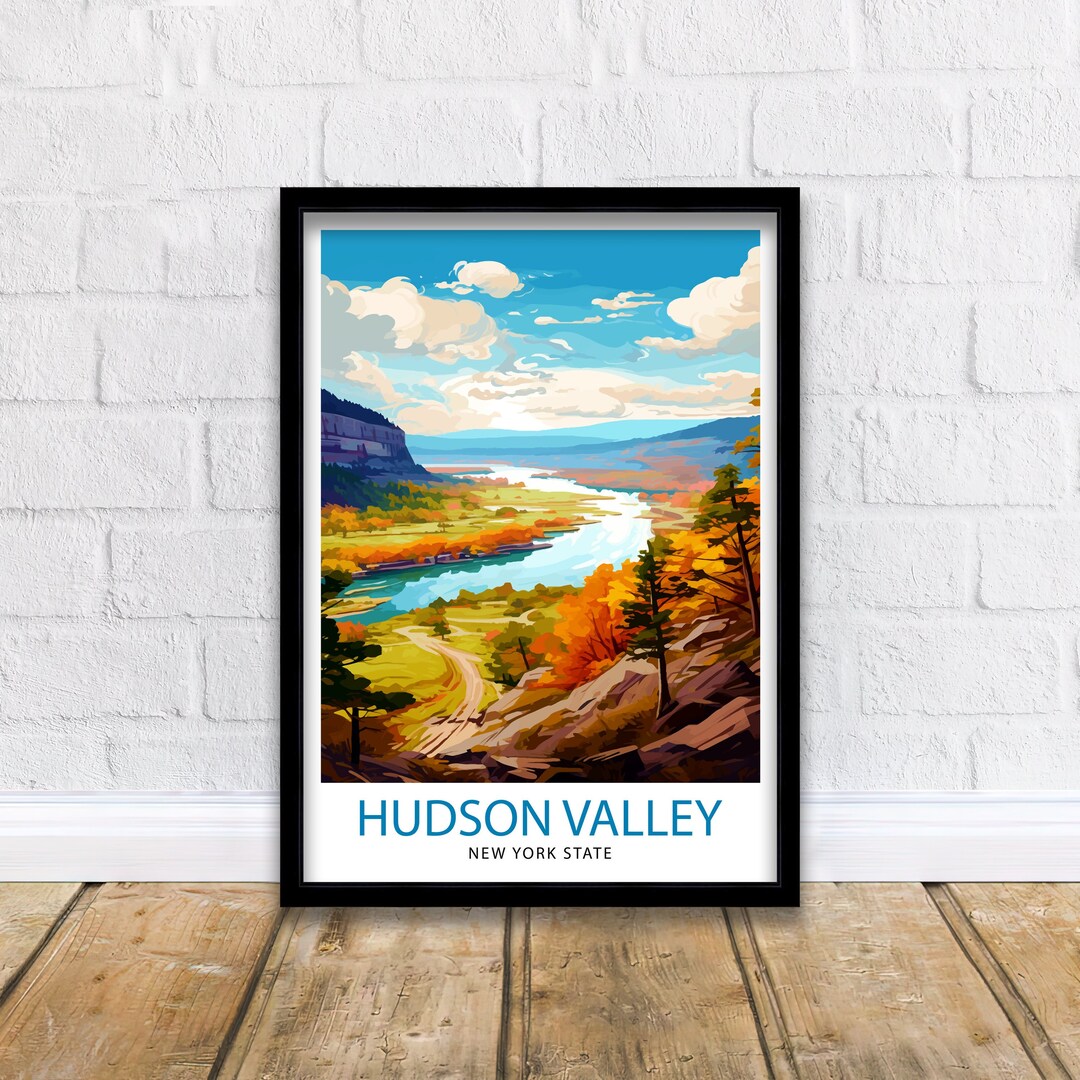 Hudson Valley New York State Travel Print| New York Wall Decor Hudson ...