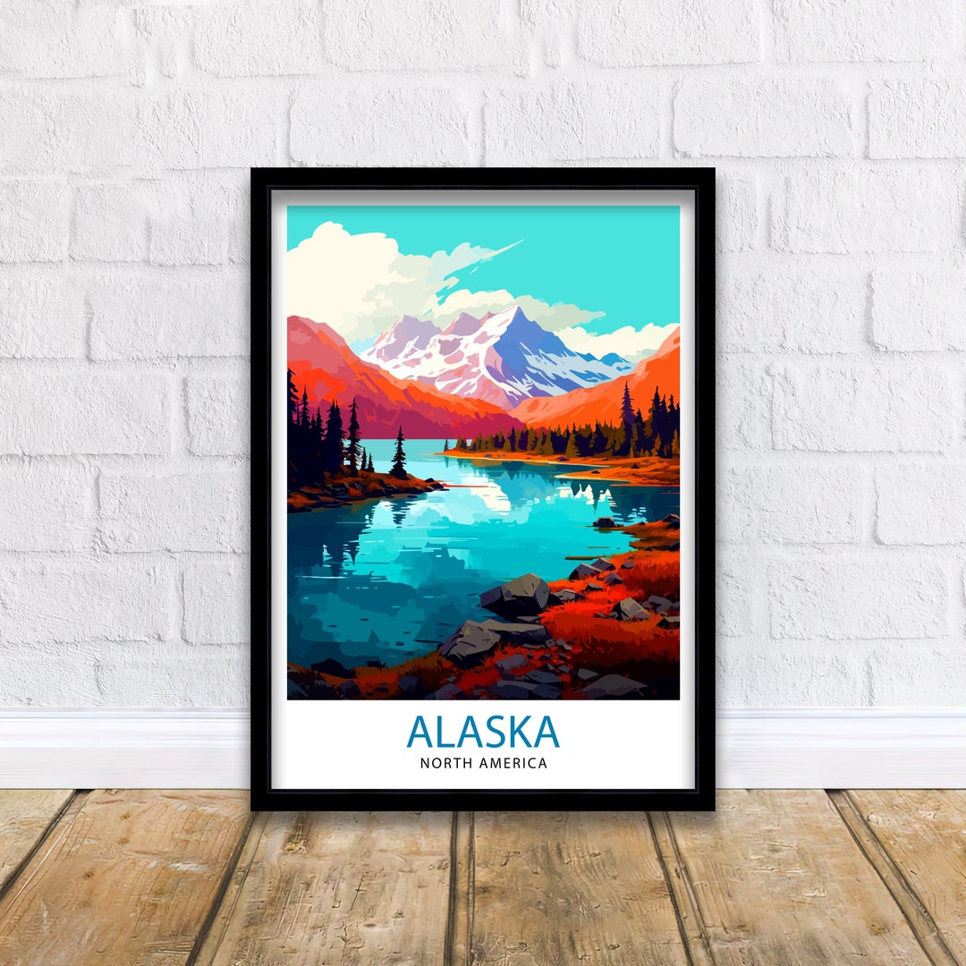 Alaska Travel Print | Alaska Poster | Alaska Travel Print | Alaska ...