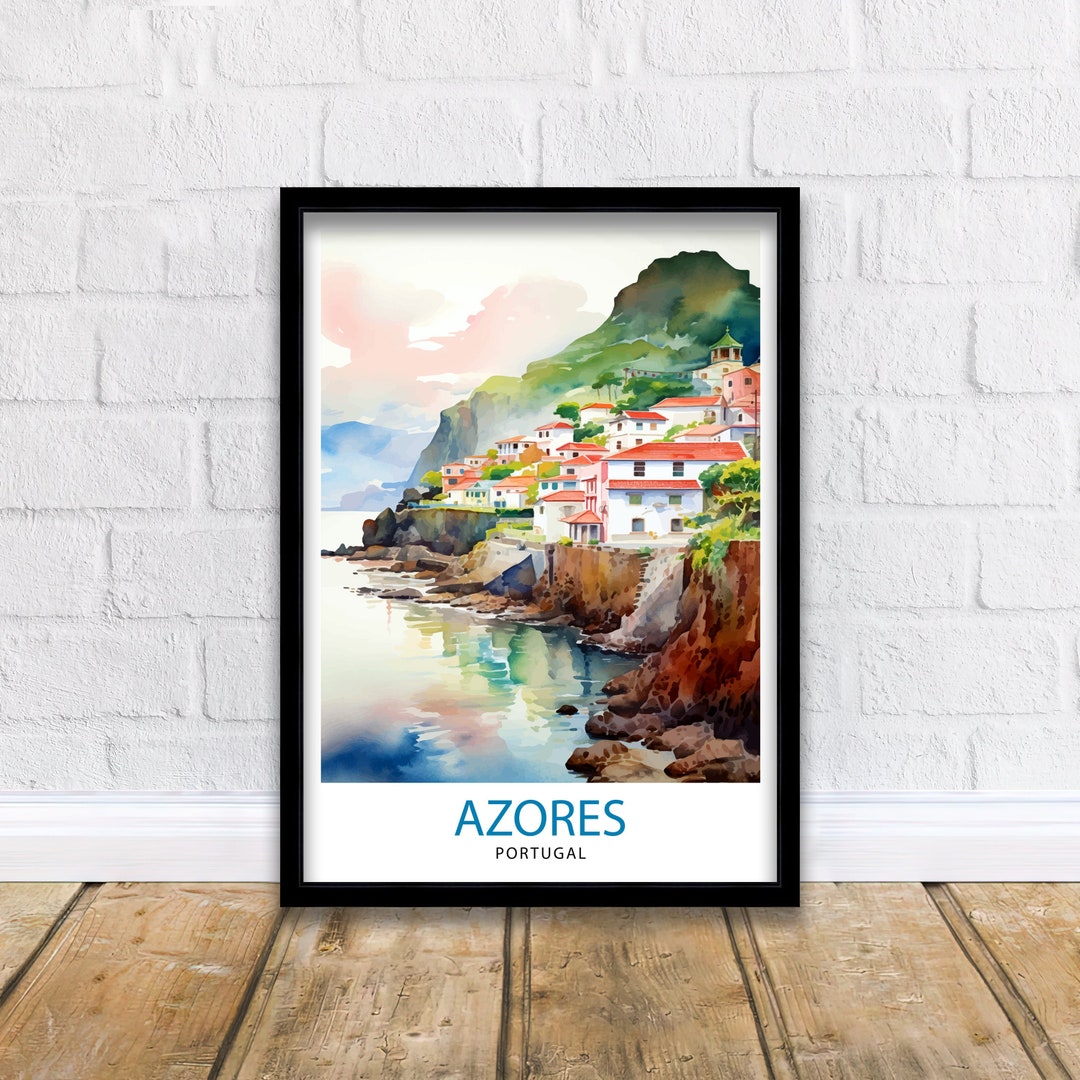 Azores Portugal Print Azores Decor Azores Poster Azores Art Azores Wall ...