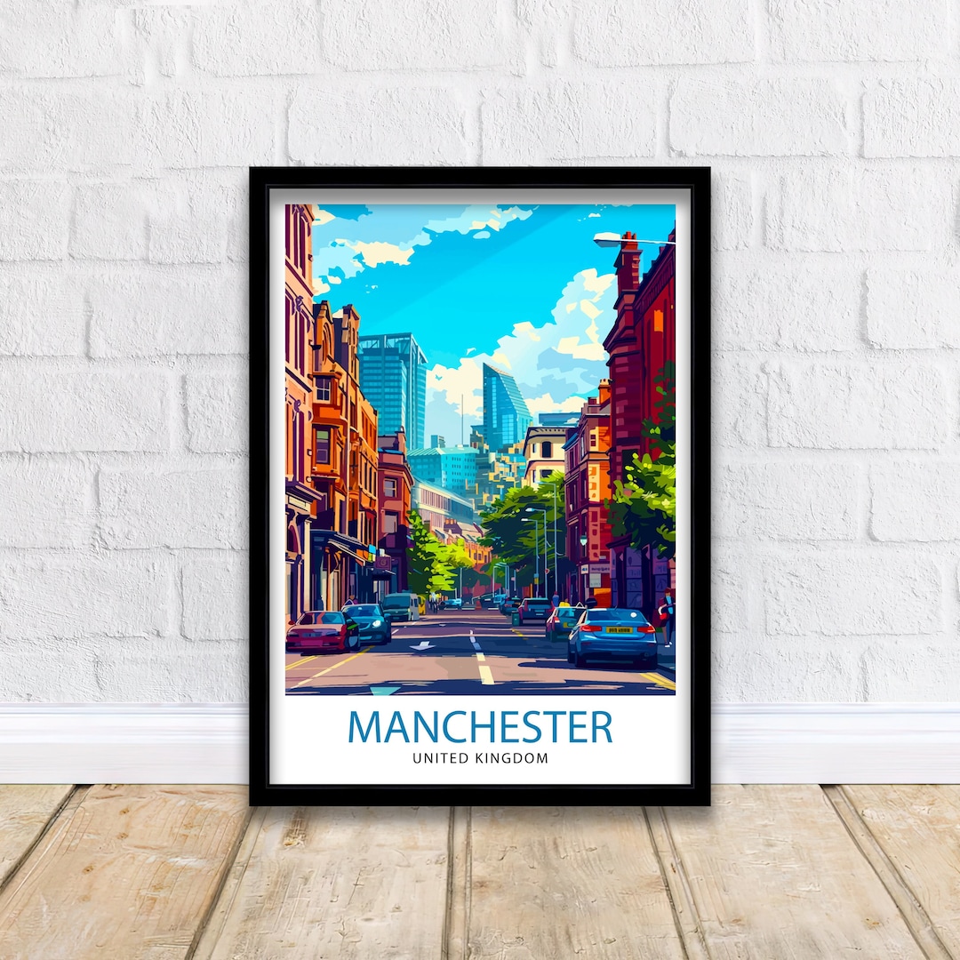 Manchester Travel Print Wall Decor Manchester Wall Art Manchester ...