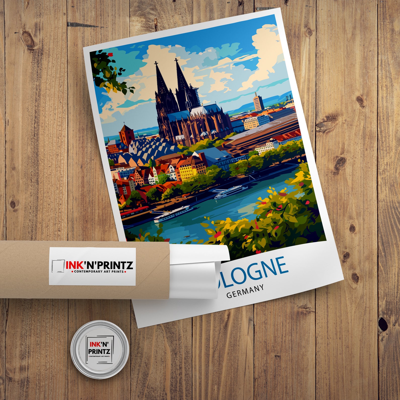 Cologne Germany Travel Print , Cologne Wall Decor, Cologne Home Living ...