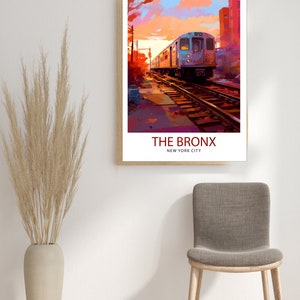 The Bronx New York Travel Print| Bronx Wall Decor Bronx Poster New York ...