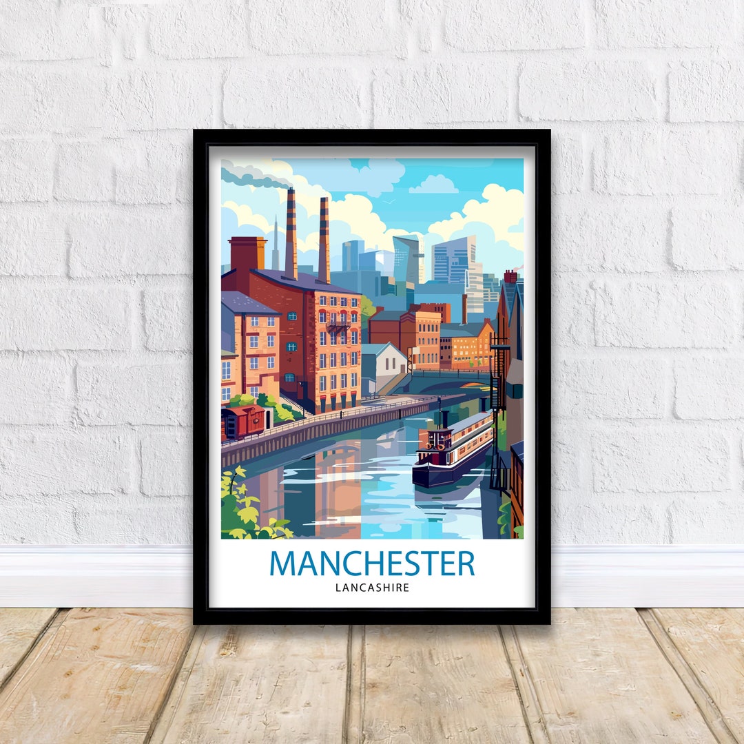 Manchester Travel Print Wall Decor Manchester Wall Art Manchester ...