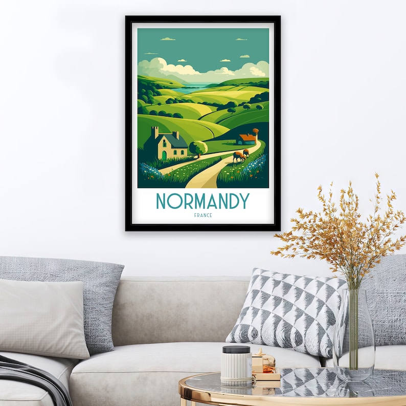 Normandy Travel Print Normandy Wall Decor Normandy Poster France Travel ...