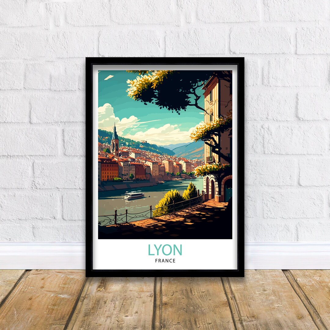 Lyon France Travel Print Lyon Wall Decor Lyon Poster France Travel Prints Lyon Art Print Lyon ...