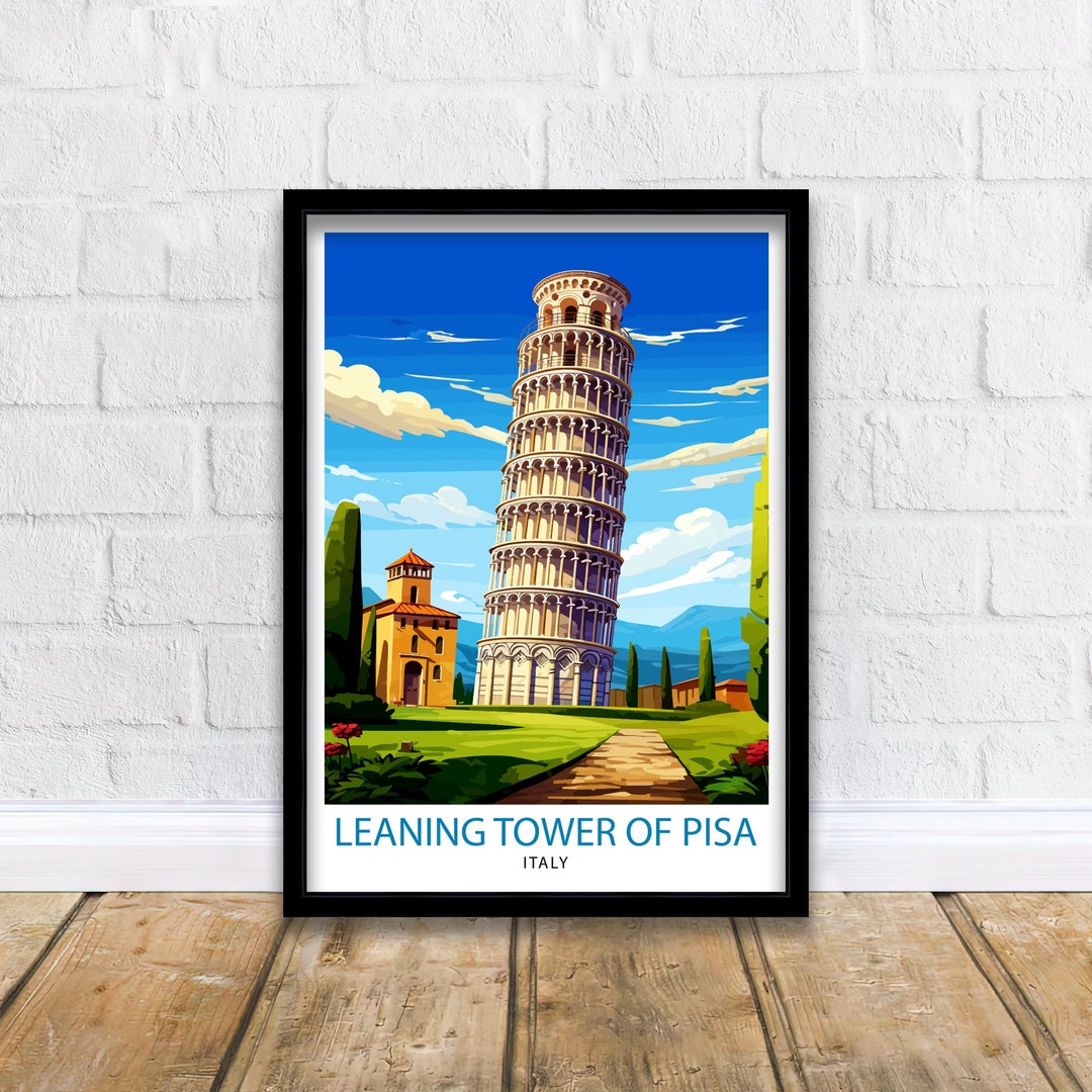 Leaning Tower of Pisa Italy Travel Print Pisa Wall Decor Pisa Poster ...