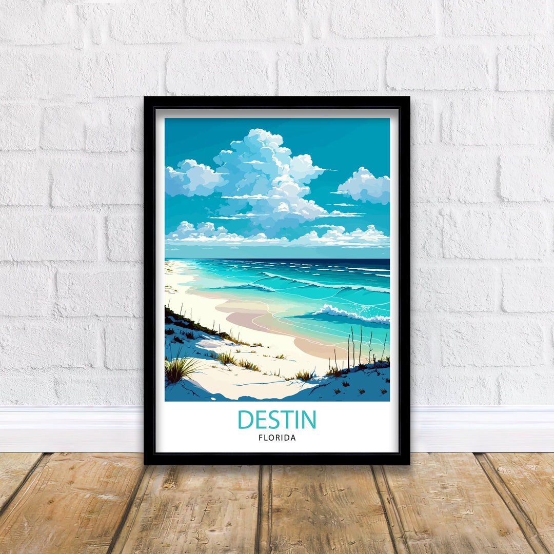 Destin Beach Florida Travel Print|, Beach Wall Art, Florida Travel ...