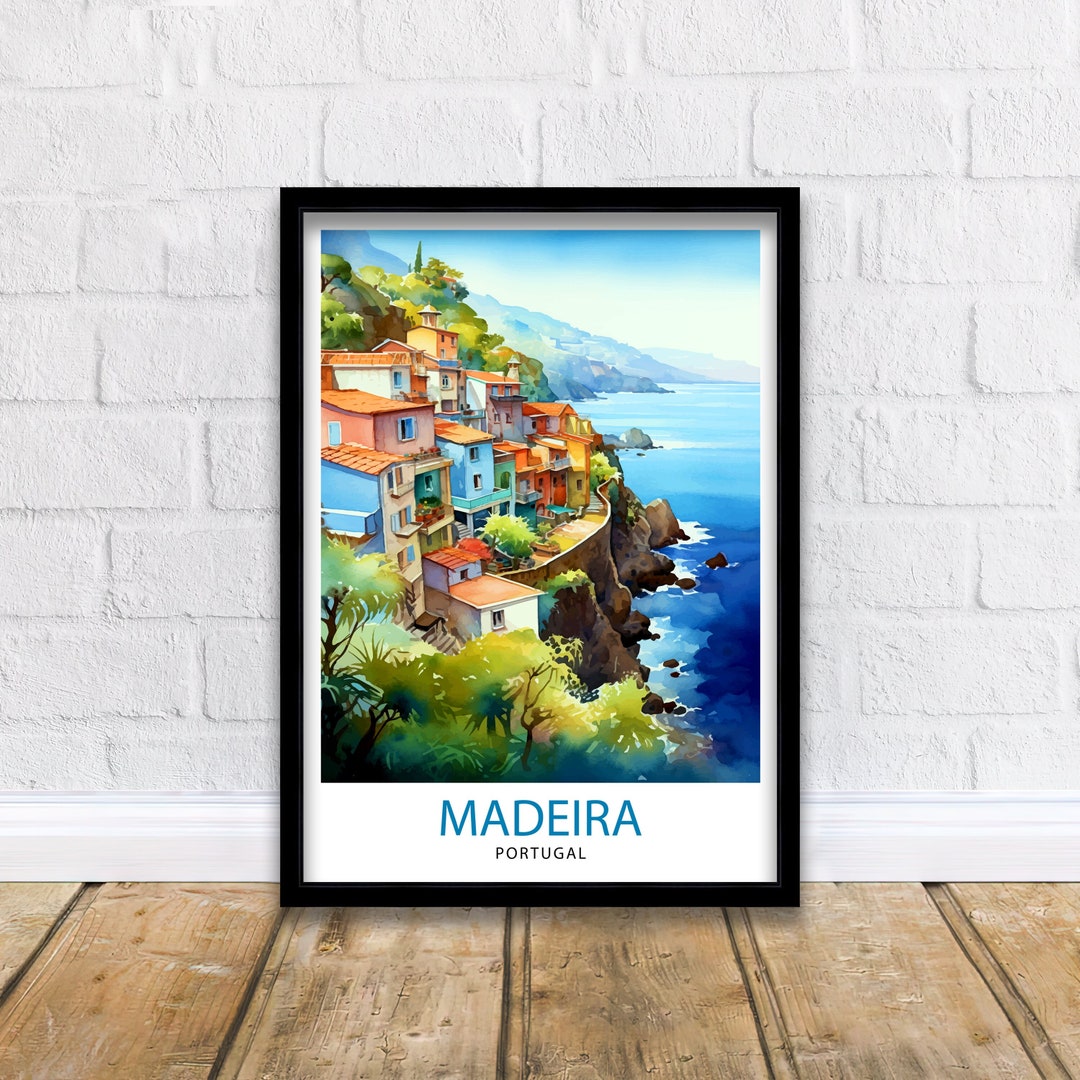 Madeira Portugal Print Madeira Decor Madeira Poster Madeira Art Madeira ...