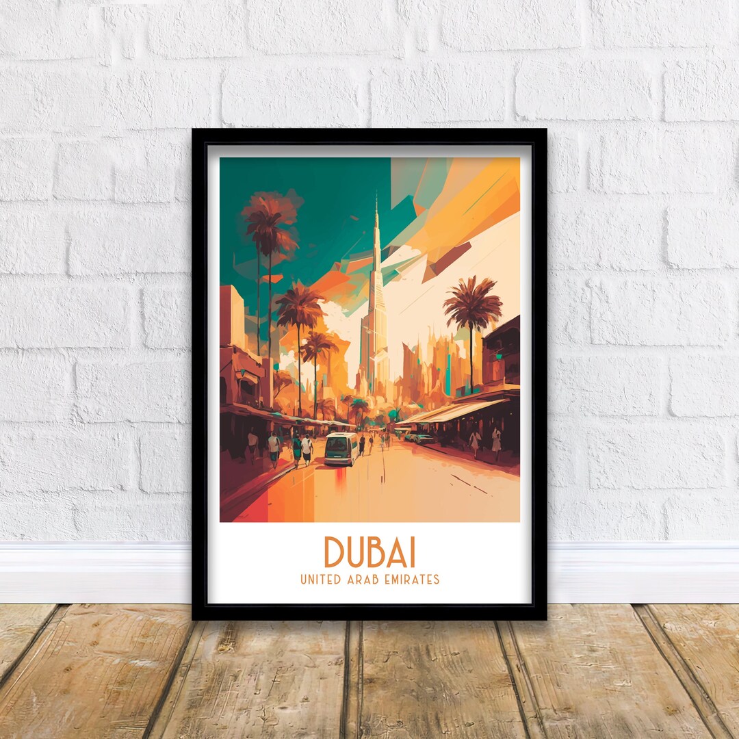 Dubai UAE Travel Print Dubai Wall Decor Dubai Home Living Decor Dubai ...