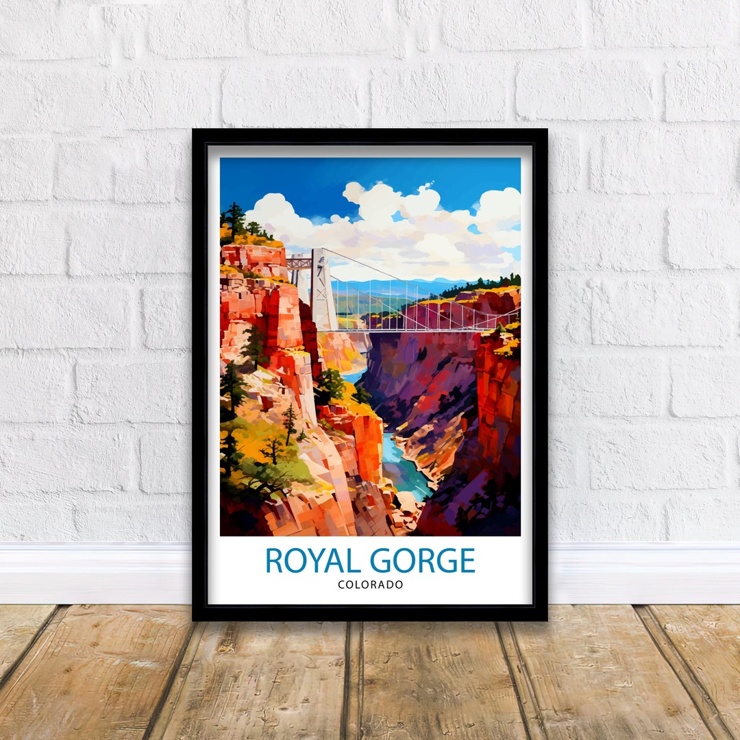 Royal Gorge Bridge Colorado Travel Print Colorado Wall Decor Royal