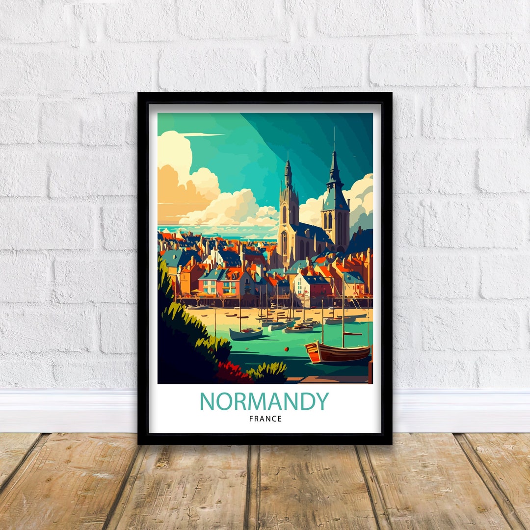 Normandy France Travel Print Normandy Wall Decor Normandy Poster France ...