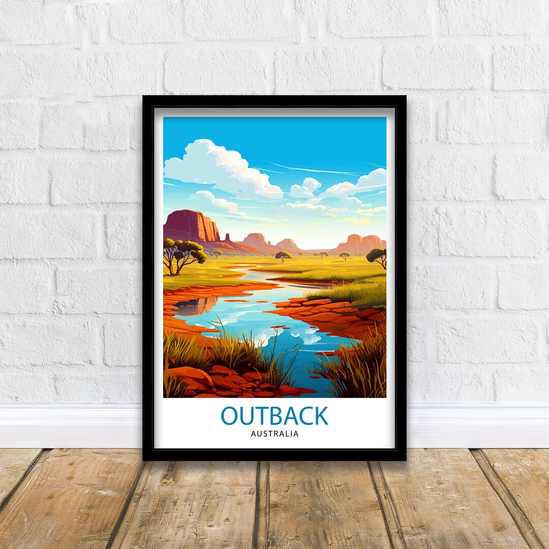 Outback Australia Travel Print Desert Wall Decor Australian Outback ...