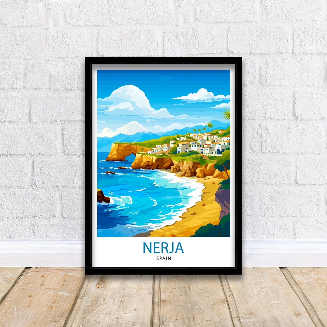 Nerja Spain Print Nerja Decor Nerja Poster Nerja Art Nerja Wall Art ...