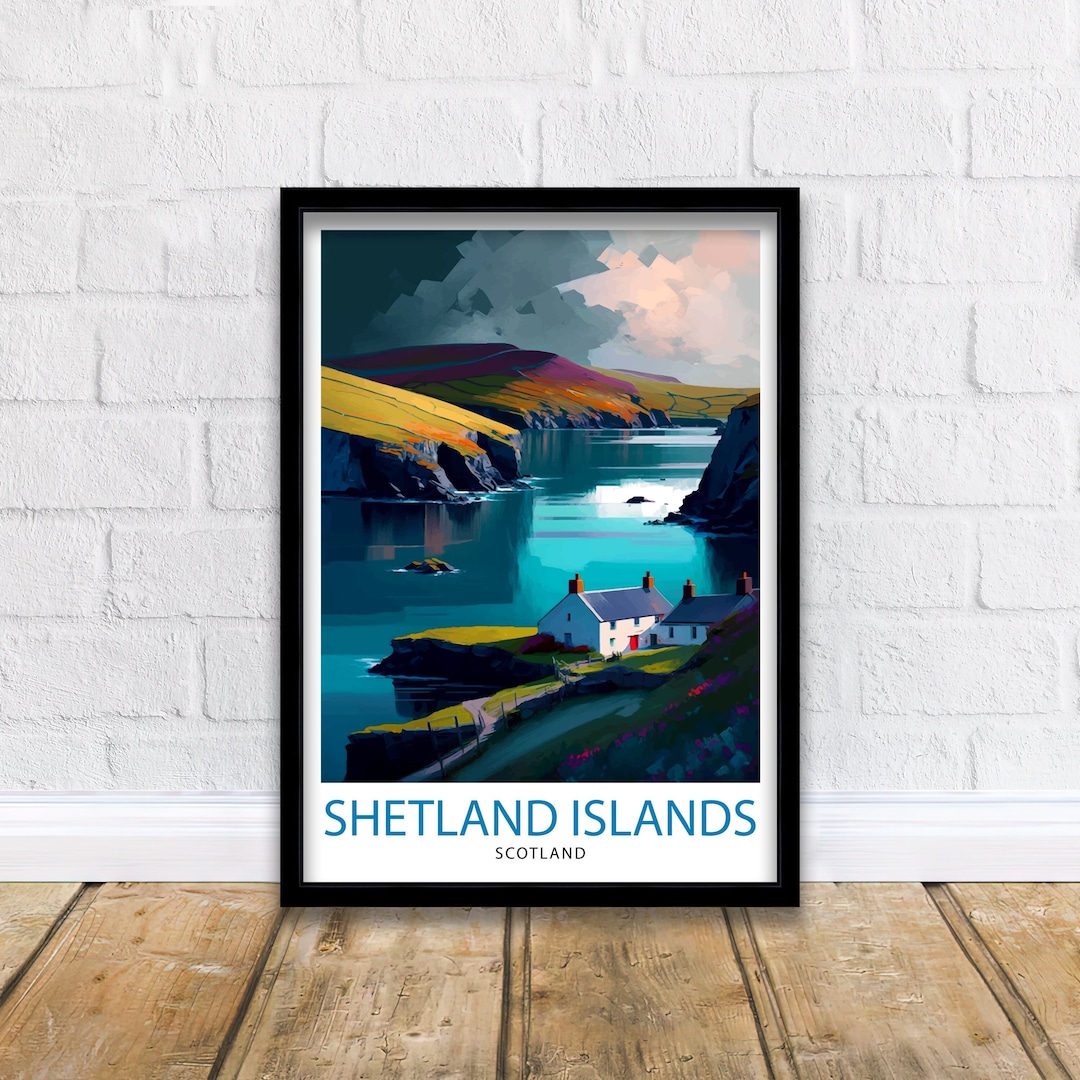 Shetland Islands Travel Print Shetland Wall Decor Shetland Poster ...