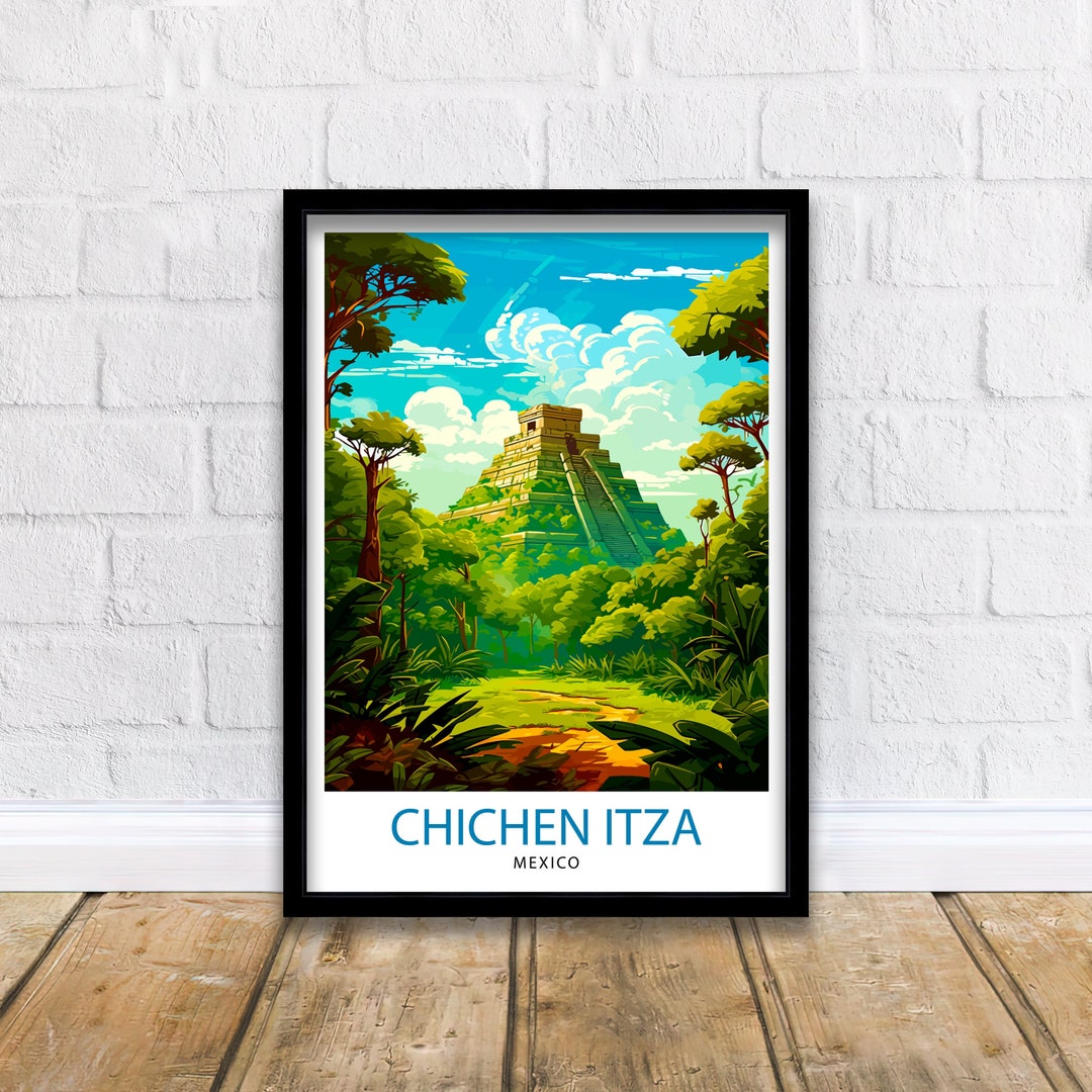 Chichen Itza Mexico Travel Print Chichen Itza Wall Decor Chichen Itza ...