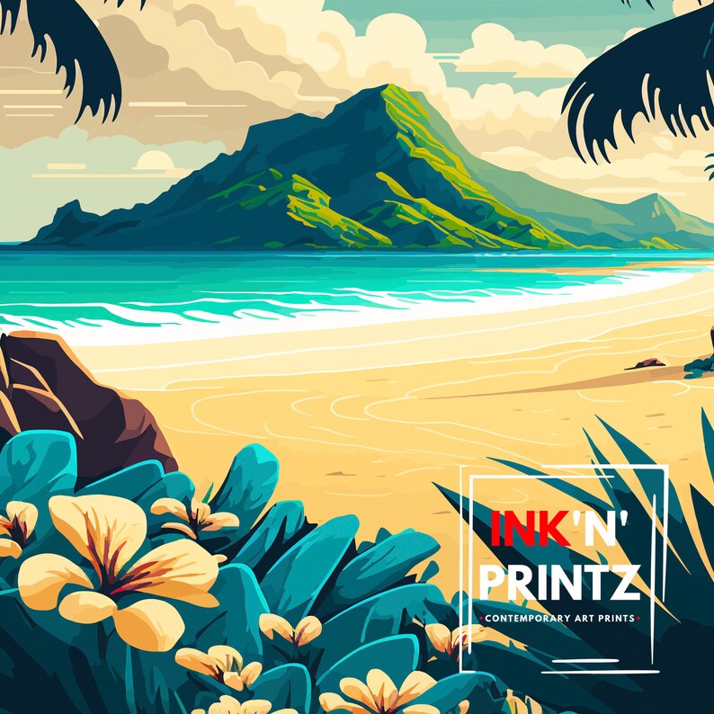 Hawaii Travel Print | Hawaii Poster | Hawaii Wall Art | Travel Print ...
