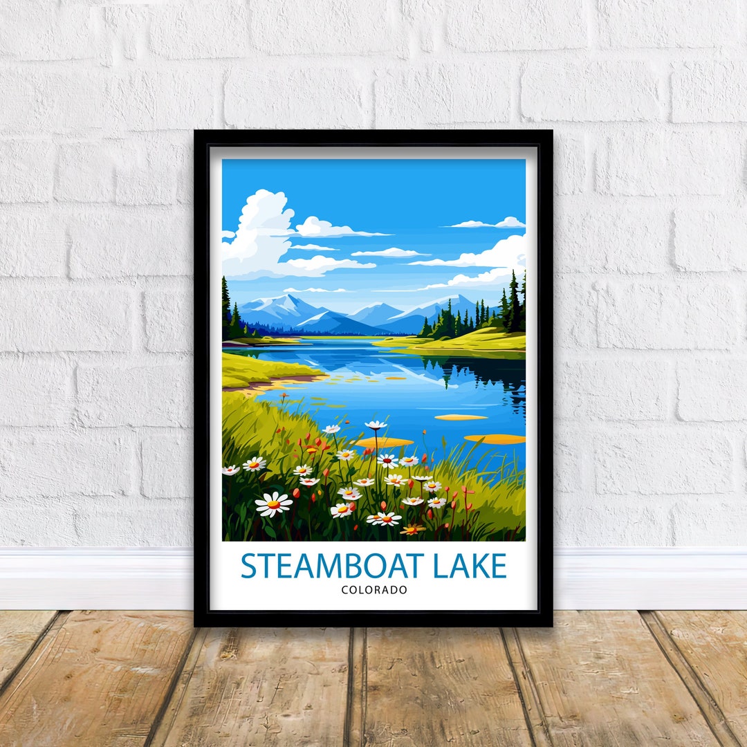 Steamboat Lake Colorado Travel Print| Colorado Wall Decor Steamboat ...