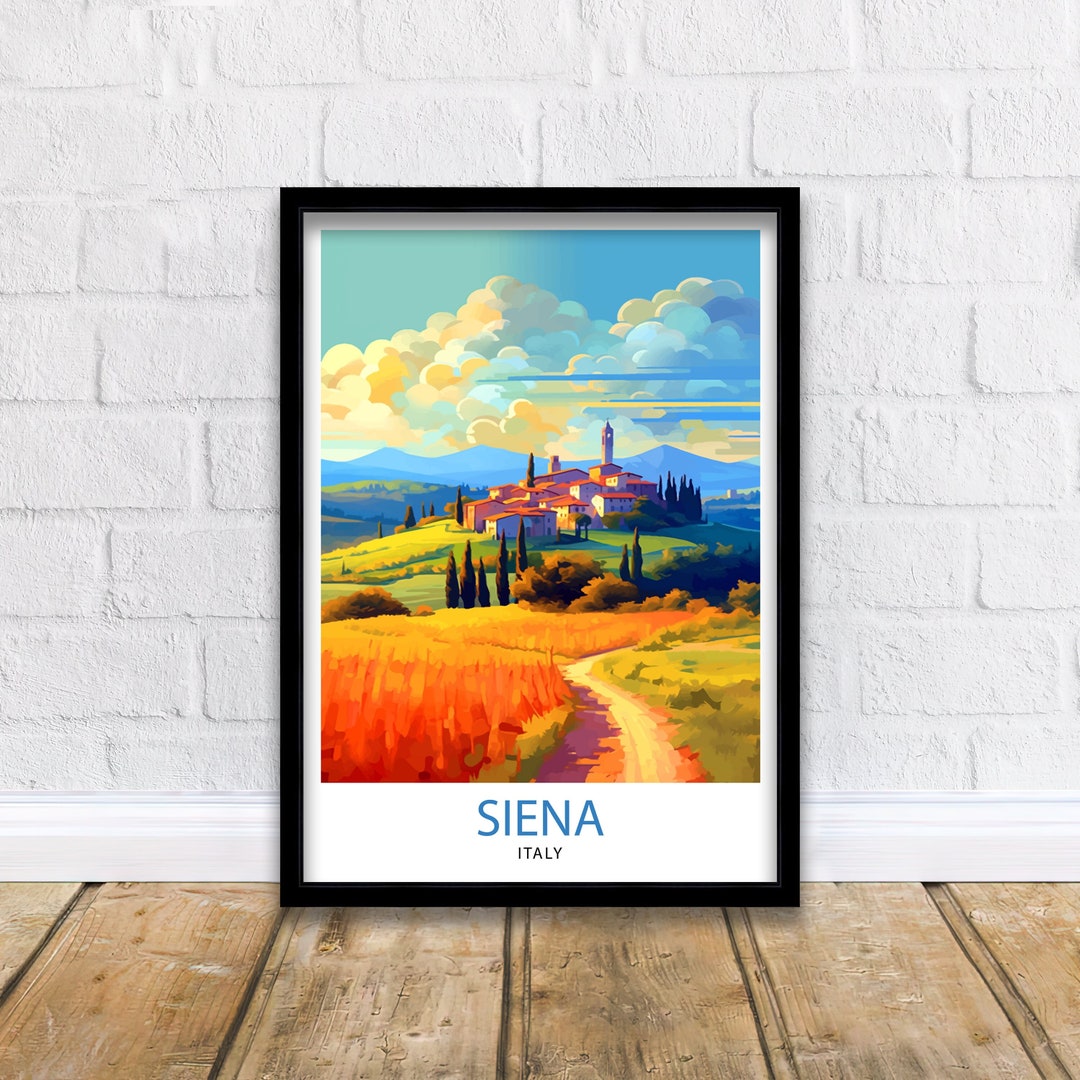 Siena Italy Travel Print Siena Wall Decor Siena Poster Tuscany Travel ...