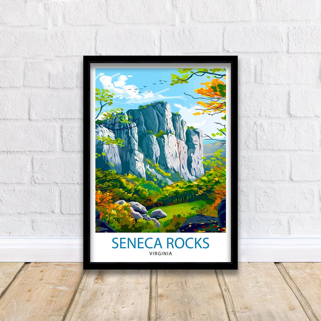 Seneca Rocks West Virginia Travel Print Wall Decor Wall Art Seneca ...