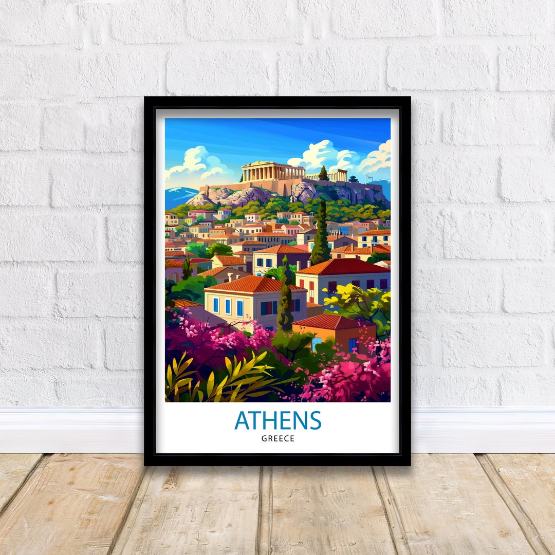 Athens Greece Travel Print Athens Wall Decor Athens Poster Greece ...